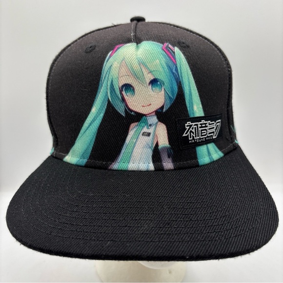 Hatsune Miku | Accessories | Hatsune Miku Snapback Hat Black Teal ...